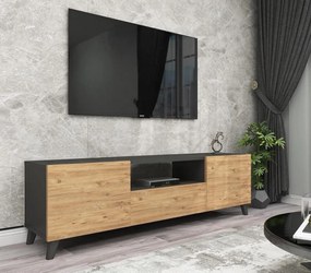 Televizní stolek NEAL barva antracit/borovice
