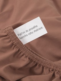 MK Lůžkoviny Jersey prostěradlo s elastanem Deluxe 220 × 200 cm – mocha mousse