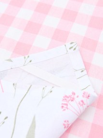 Sinsay - Sada kuchyňských utěrek s květinovým a kostkovaným vzorem 2 pack - růžová