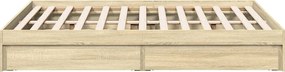 Rám postele se zásuvkami dub sonoma 140x190 cm kompozitní dřevo 3280687