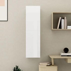 vidaXL TV stolek 30,5 x 30 x 110 cm dřevotříska [803364] Barva: bílá s vysokým leskem