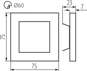 Orientační svítidlo 12V Kanlux APUS LED B-NW 4000K neutrální bílá 26538