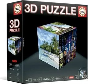 EDUCA 3D Puzzle kostka Cestování / 216 dílků / od 14 let