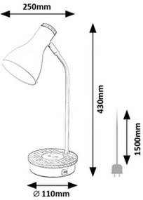 Rabalux MOSLEY stolní lampa 74001