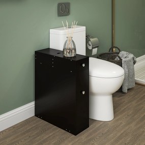 HOMCOM WC nábytek s úložným prostorem na toaletní papír - organizér se 2 šuplíky z MDF - 17 x 48 x 58 cm