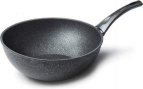 Pánev Wok Hluboká titanová kamenná Diamantová 28 cm Italská indukce