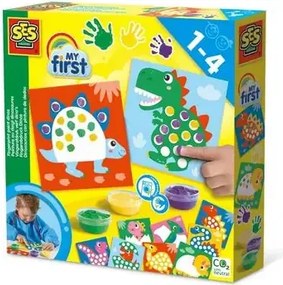 SES Prstové barvy - dobarvi si dinosaura / od 1 roku