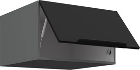 ARIA ab | horní skříňka 60 NAGU-36 1F výklopná | 60 cm | HLUBOKÁ | ANTI FINGERPRINT povrch | antracit/černá