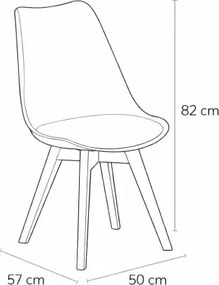 Jídelní stůl Scandinavia 105 + 4ks jídelní židle Scandino bílá