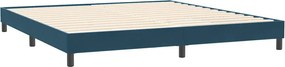Postel Box Spring bez matrace tmavě modrá 200x210 cm samet 3315847