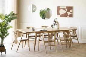 House Nordic Jídelní set stolu DARWIN a 6 židlí AGUSTIN světlý 7771008-S