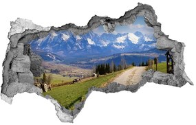 Wallmuralia Samolepící nálepka beton Panorama Tatry 95x73 cm