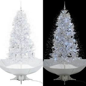 Sněžící vánoční stromeček s deštníkovým stojanem bílý 190 cm,  284338 HangarStore.cz