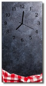 Skleněné hodiny vertikální Mramorově šedý stůl