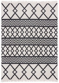 Flair Rugs koberce Kusový koberec Deuce Teo Recycled Rug Black - 80x150 cm