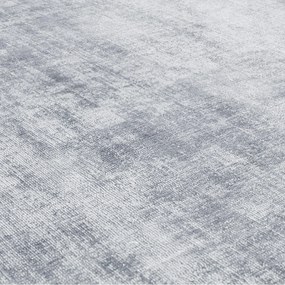 Černý  koberec Ife Border Charcoal Silver Rozměry: 160x160 cm
