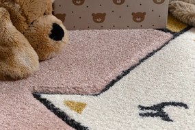 Koberec KIDDO 6106 světle růžový / bílý