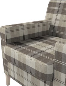 Potah na křeslo IKEA Karlstad barva béžová látka pletený vzor, vzorované