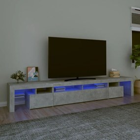 vidaXL TV skříňka s LED osvětlením betonově šedá 260x36,5x40 cm