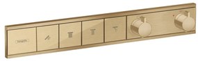 Hansgrohe RainSelect, baterie pod omítku na 4 spotřebiče, kartáčovaný bronz 15382140
