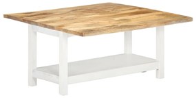 Rozkládací konferenční stolek bílý 90x(45–90)x45 cm mangovník,  286375 HangarStore.cz