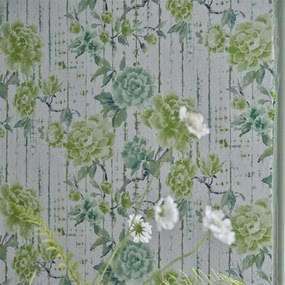 Květovaná tapeta KYOTO FLOWERS Designers Guild Odstín Tapety: Green PDG1158/03