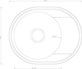 Erga HD, 1-komorový ocelový dřez 570x450x160 mm s krátkým odkapávačem, ERG-MLS-HD5745S