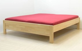 BMB Postel Karlo s nízkým čelem ostrá - masivní buk Moření: Jabloň, Rozměr: 90 x 200 cm