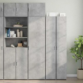 Úložná Skříňka Betonově Šedá 50X42,5X225 Cm Kompozitní Dřevo