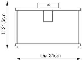 Endon 103112 - Stropní svítidlo HOPTON 1xE27/10W/230V matný chrom