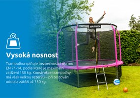 Marimex | Trampolína Marimex Standard 305 cm růžová + vnitřní ochranná síť + schůdky ZDARMA | 19000105
