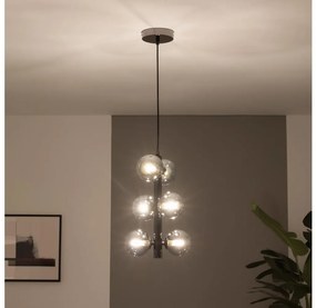 Brilagi - LED Lustr na lanku MILLA 6xG9/3W/230V černý chrom/kouřová