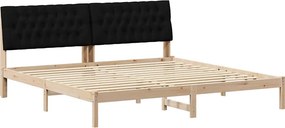 Rám postele s čalouněným čelem s čelo Hnědá 200 x 200 cm 3394380