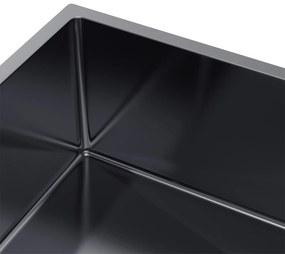 Erga HD, 1-komorový ocelový dřez 740x440x210 mm, grafitová, ERG-MLS-HD7444B