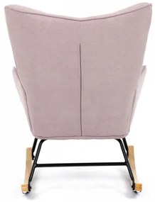 Houpací křeslo růžové dřevěné nohy masiv AK-371 PINK2