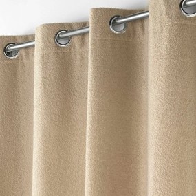 Béžový závěs z materiálu bouclé 140x240 cm Wooly – douceur d'intérieur