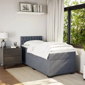 Box spring postel s matrací tmavě šedá 90x190 cm samet 3288493