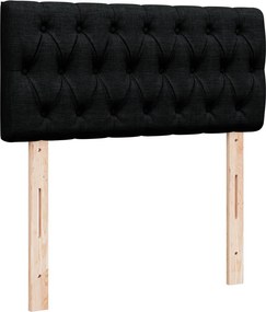 Box spring postel s matrací černá 90x190 cm textil 3286932