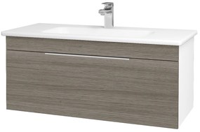 Dřevojas Koupelnová skříň ASTON SZZ 100 Varianta: N01 Bílá lesk / Úchytka T01 / N07 Stone