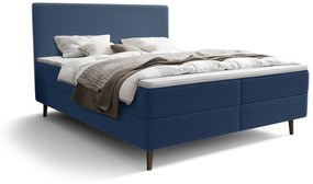 Manželská postel 200 cm Napoli Bonell (modrá) (s roštem, s úl. prostorem). 1082470