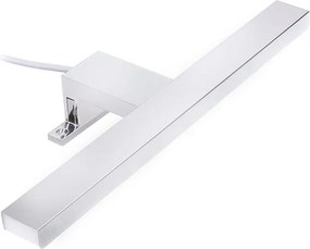 Mereo, Mereo Led koupelnové osvětlení nad zrcadlo, stříbrné, 40 cm, 7 W, 455 lm, 4000 K, IP44, 230 V, MER-CN700G40