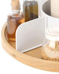 Umbra, Dřevěný koupelnový organizér Bellwood Lazy Susan | bílá-přírodní