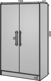 Alarica 120 Szafa Kaszmir z lustrem