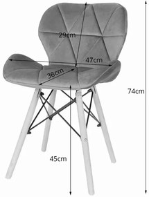 Jídelní židle LAGO béžová (hnědé nohy)