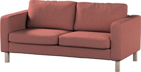 Potah na pohovku IKEA  Karlstad 2-místná, nerozkládací, krátký barva hnědá látka pletený vzor