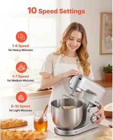 Stolní mixér, Hnětač těsta 1500 W VEVOR
