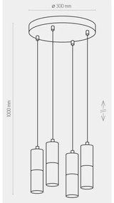 Lustr na lanku ELIT 4xGU10/10W/230V bílá