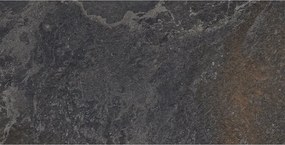 Mexen Blaze Nero glazovaná kamenina rekt. G1, podlahová-stěnová dlaždice 120 x 60 cm, carving - TL420-120-060-01