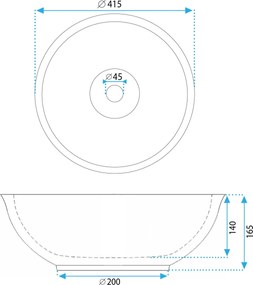 Rea Bella, umyvadlo na desku 420x420x170 mm, vícebarevné, REA-U7503