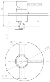 Slezák - RAV Sprchová baterie 1-cestná s podomítkovým tělesem SEINA - , Zlatá lesk